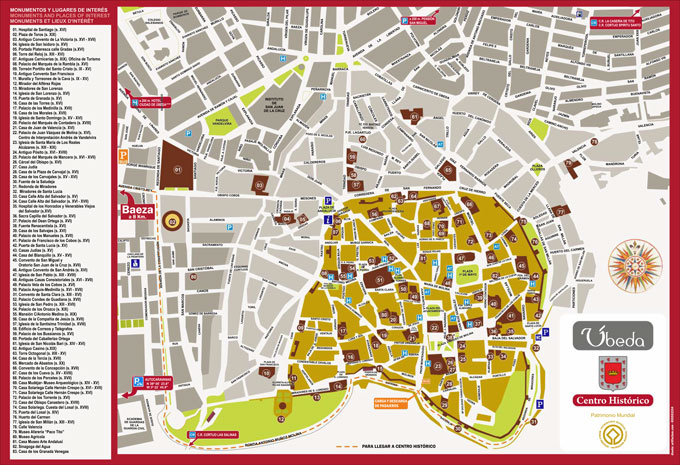 Ayuntamiento de Úbeda - Portal Turístico - Maps - Plano turístico de Úbeda